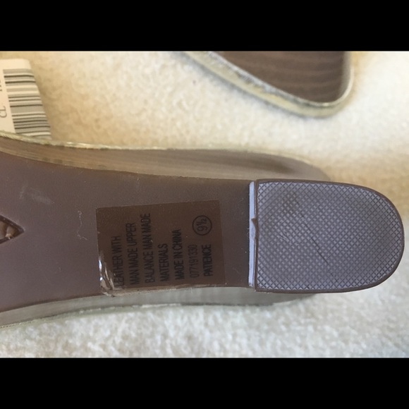 Merona | Shoes | New Merona Perforated Gold Leather Wedge Shoe | Poshmark